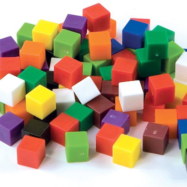 Coloured Plastic Maths Cubes Pack - IMS Ltd